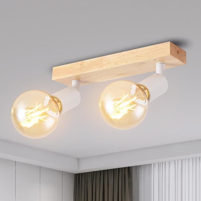 Plafonnier Spots, 2 Spots De Plafond Led Intérieurs Base E27, Spots De ...