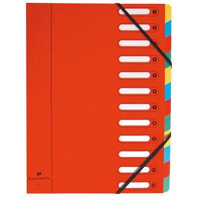 Trieur - EXACOMPTA - Fenêtre découpées - 12 compartiments - Élastique ...