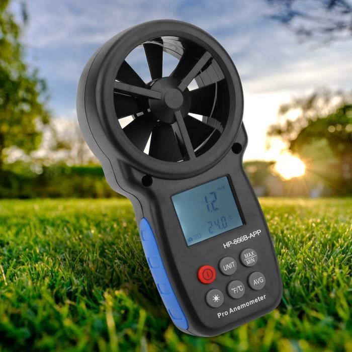 ROM Anémomètre Numérique Wind Anemometer, Professional Usb Lcd Digital ...