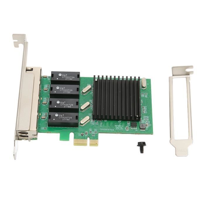 Fdit carte d'interface réseau PCIE X1 Carte réseau PCIE NIC 4 Ports ...