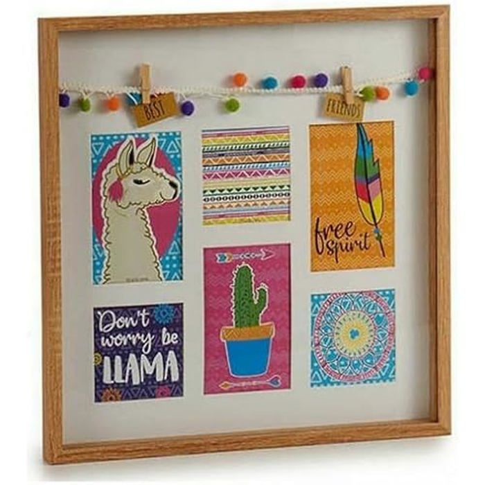 Cadres photo muraux - GIFT DECOR - Multicolore - Lot de 6 - 40,5 x 3 x ...