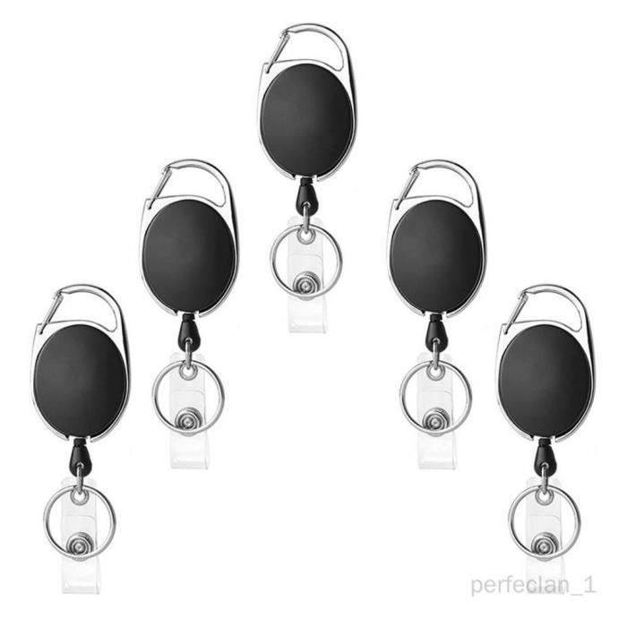 Porte-badge rétractable - SHIWAKI - Pince rétractable de d', cordon de ...