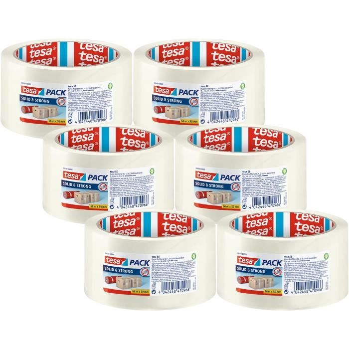 Tesa Pack Solid Strong Ruban Adhésif pour Emballage de Cartons ...