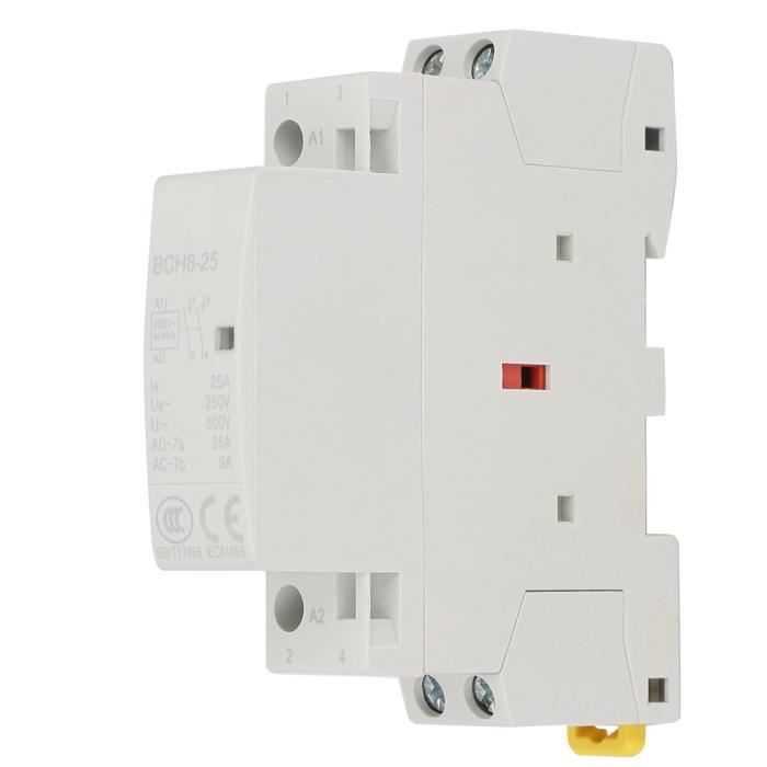 SURENHAP 2P Contacteur 2P 25A 220V/230V 2NO 50/60HZ Din Rail Domestique AC Contacteur bricolage ...