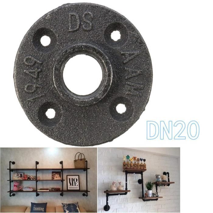 Dn 15-20-25 Black Flange Iron Pipe Floor Fitting Plumbing Threaded Four Holes Flange - 3-4 Pouce ...
