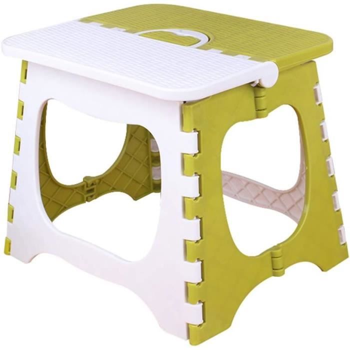 Tabourets pliants - TRAHOO - Vert - Adulte - Pliable - Plastique PP ...