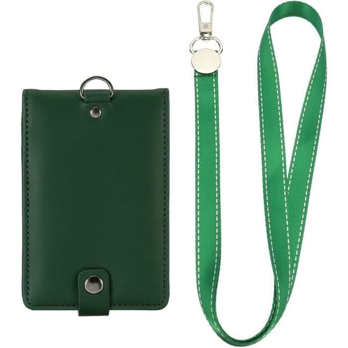 1 Ensemble Id Badge Support, Plié Pu Cuir Avec Détachable Cou Lanière ...
