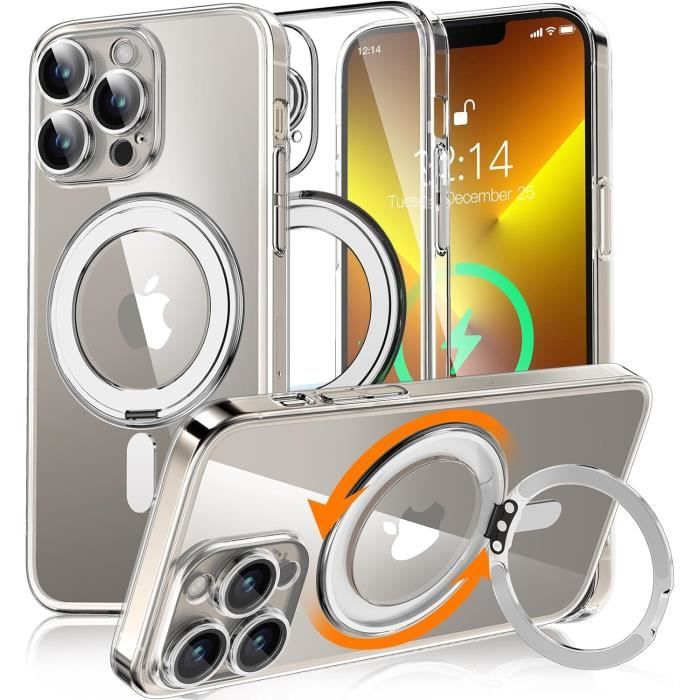 Coque Mag Safe Pour Iphone 13 Pro Max Avec Support Invisible [ Rotatif ...
