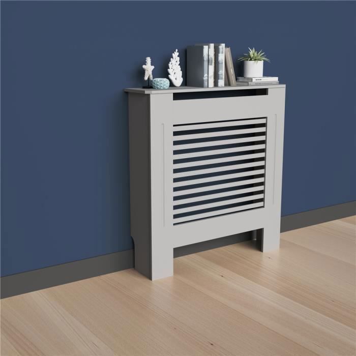 UNHO Cache Radiateur Bois MDF 78x19x92.2cm Grille Cache Radiateur ...