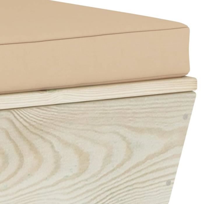 YIN(3063351)Canapé d'angle palette de jardin avec coussins Épicéa ...