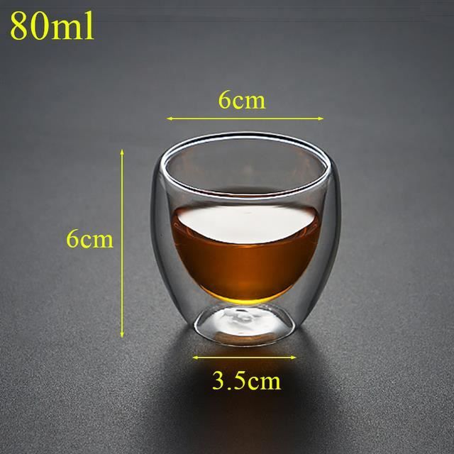 VERRE A VIN,Double glass A 80ML-As shown--Verre à Whisky créatif avec ...