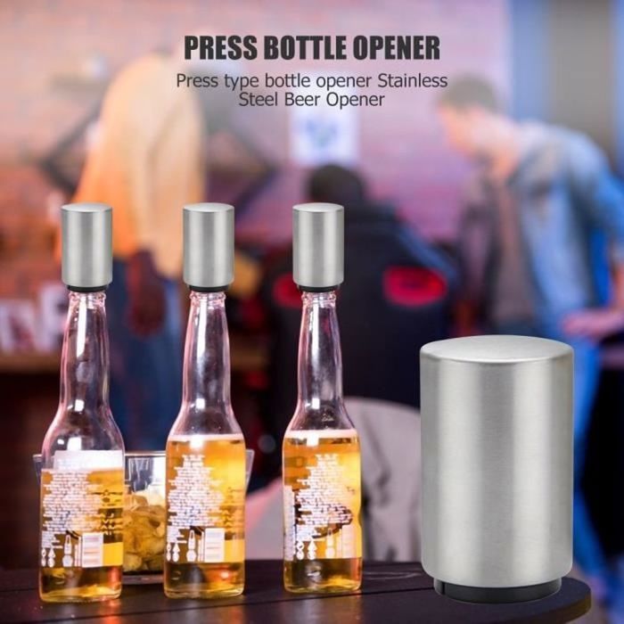 Ouvre-bouteille automatique en acier inoxydable avec pression aimant ...