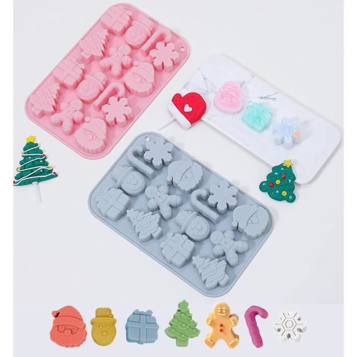 Moule Gateau Silicone De Noel,Lot De 2 Moules En Silicone Pour Chocolat ...