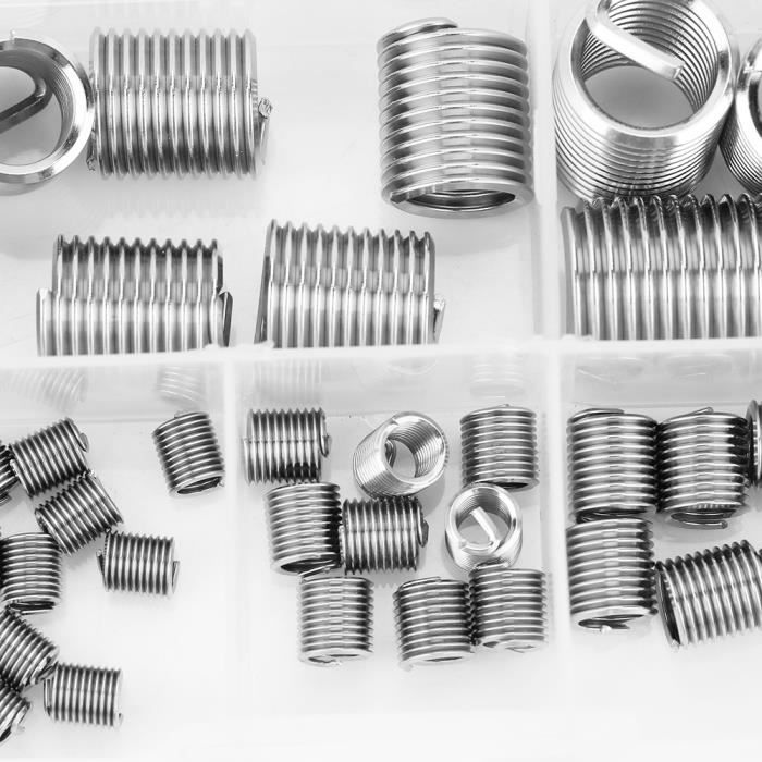 EJ.life Insert de réparation de filetage 60pcs M3-M12 en acier ...