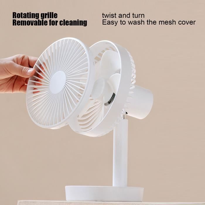 REN Electric Fan, Usb Rechargeable Desktop Oscillating Fan For Office ...
