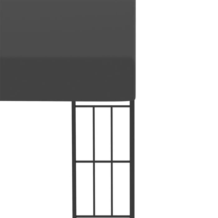 Belvédère mural - Tonnelle Imperméable - ANTI-UV - 3x4 m Anthracite ...