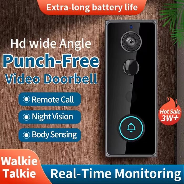 Camra Sonnette vido sans fil villa cran distance interphone vocal ...