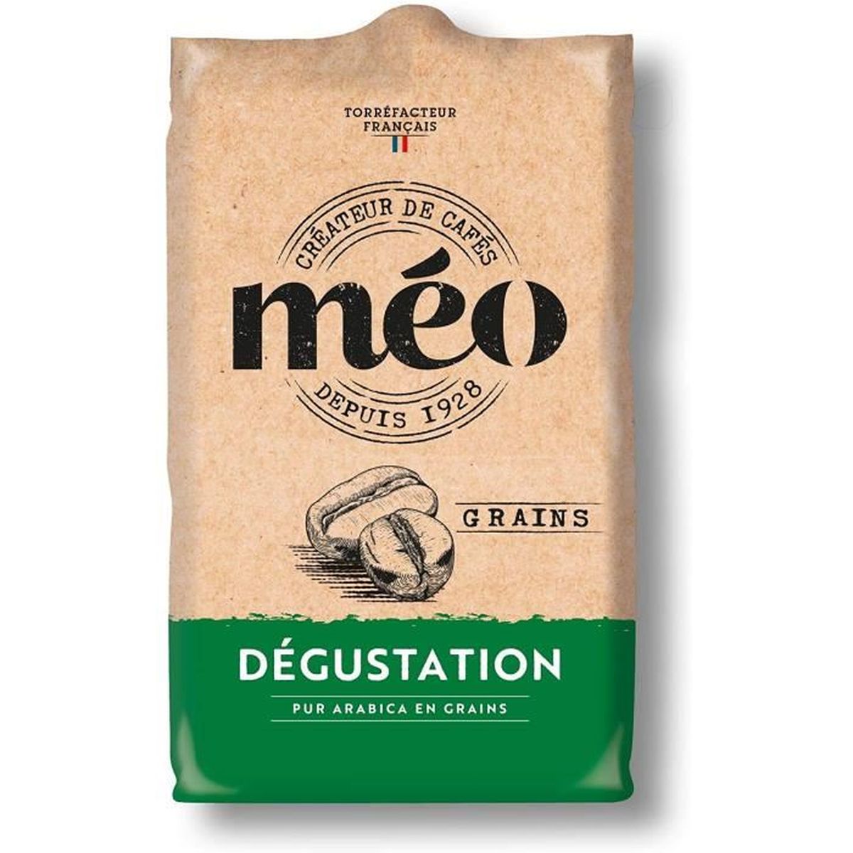 Méo Cafés Dégustation Équilibré/Subtil Grains 500 g - Pack de 6 ...