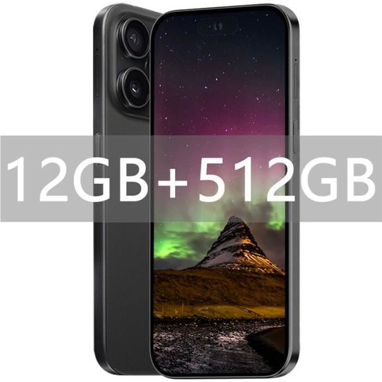 Noir 12 Go 512 Go - Smartphone XS15 Pro Max, téléphone portable 5G, 4G, plein écran, 7.3 ...