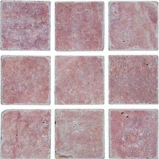 Carrelage - MOSANI - Travertin Rouge - 50 Carreaux - 100x100x10mm ...