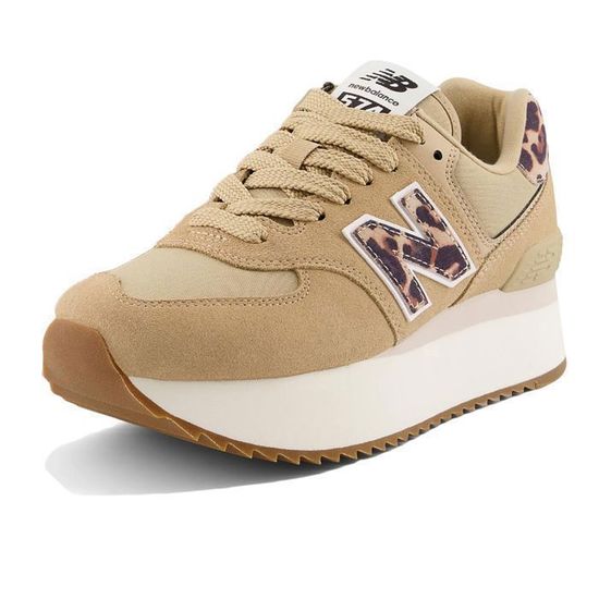 New Balance Chaussures WL 574+ - WL574ZDC Marron Marron - Cdiscount ...