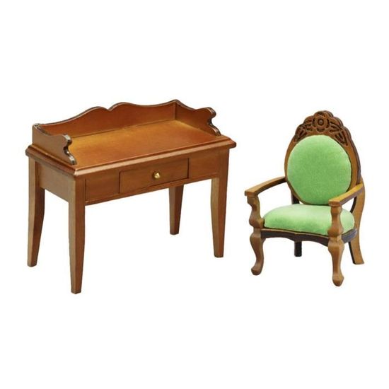 Meubles de maison de poupée bureau miniature table à manger - Cdiscount Jeux - Jouets