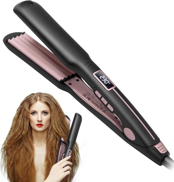 Fer A Gaufrer Les Cheveux, Gaufrier Cheveux Ptc Ceramic Pour Cheveux ...