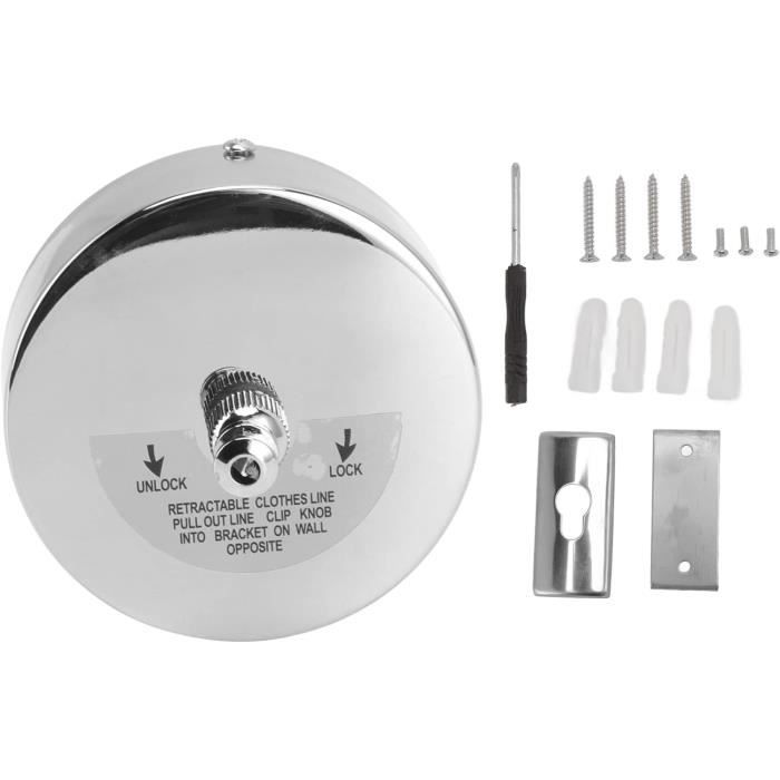 Corde À Linge Rétractable, Corde À Linge Sans Trou En Acier Inoxydable ...