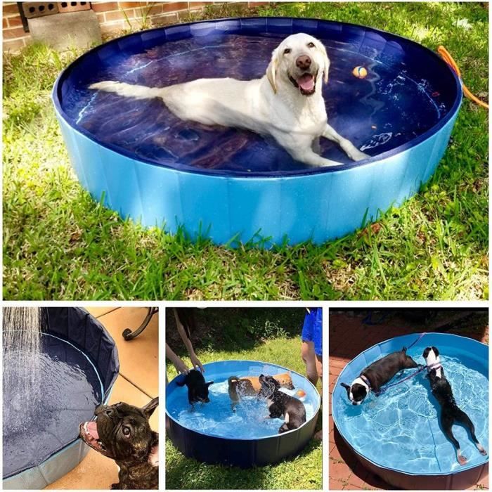 Piscine pour Chien Pliable-M 80 x 20 cm-Baignoire Baignade Portable ...