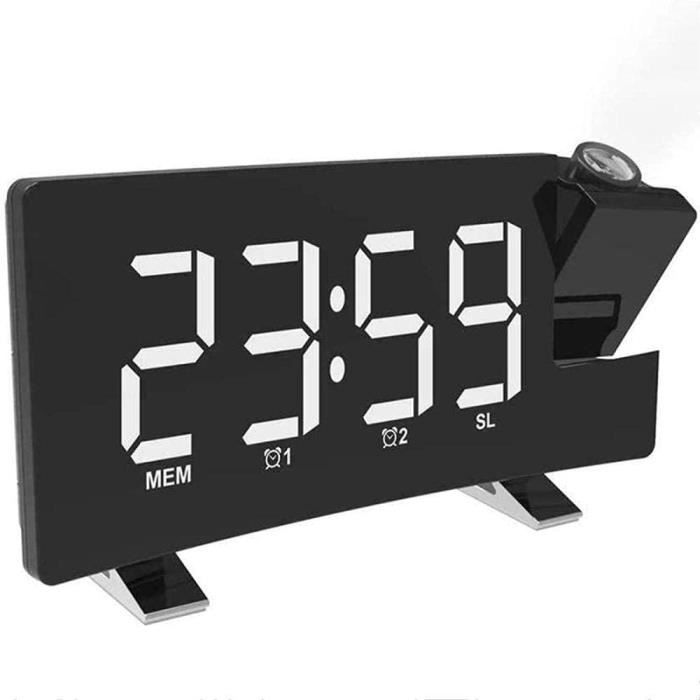 Radio-réveil à projection radio-réveil avec projecteur et grand écran ...