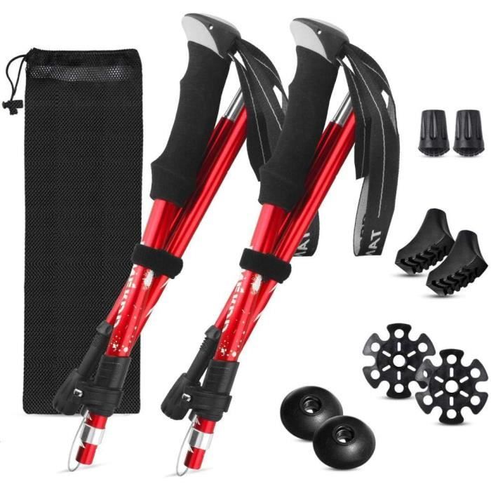 Baton De Marche Randonnée, Bâtons De Marche Pliable Réglable Avec ...