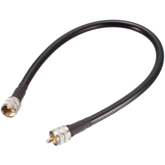 Câble coaxial RG8X avec connecteurs mâles Pl-259 pour Radio CB/Ham 2 pi ...