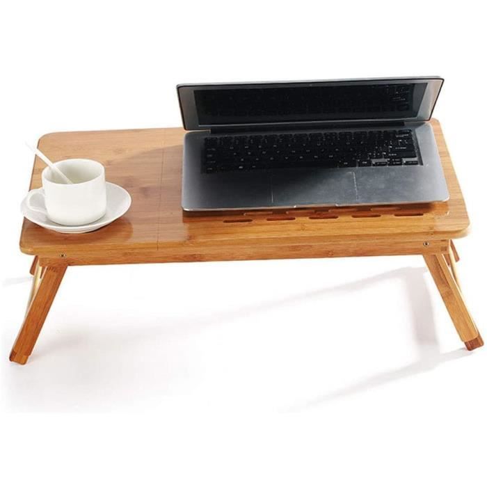 Tableau Table Pliante Portable en Bambou pour Ordinateur Portable ...