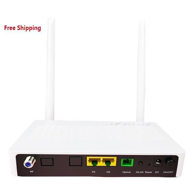 Fibre optique,Modem version anglaise sans alimentation,FWG-HGU8020WC GPON ONT,1GE + 1FE + CATV ...