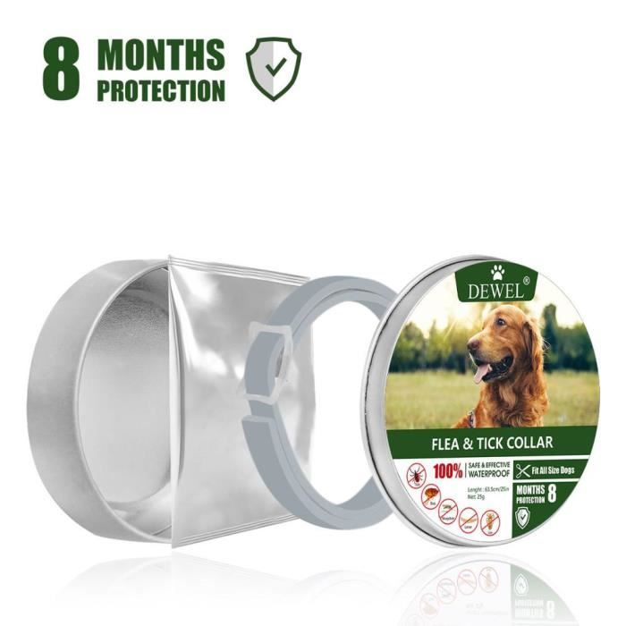 Dewel Dog Cat Collar Flea and Tick Collar Anti Mosquitoes Dogs Pets ...