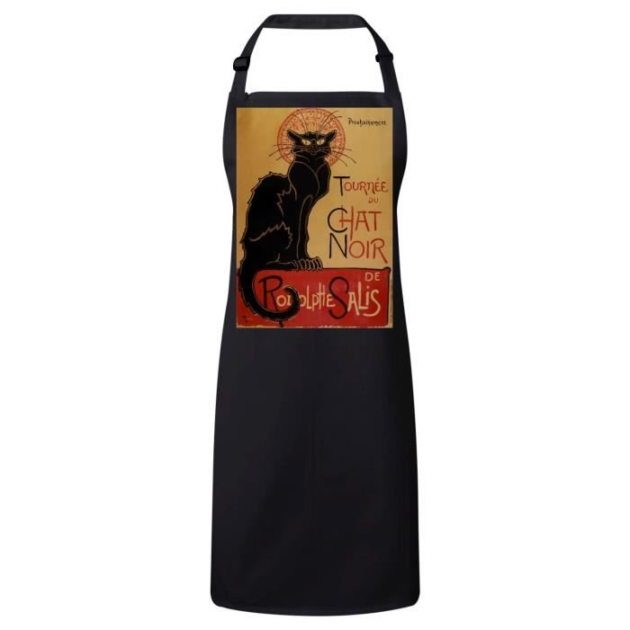 Tablier Cuisine Premium Noir Tournee Du Chat Noir Steinlen Retro ...