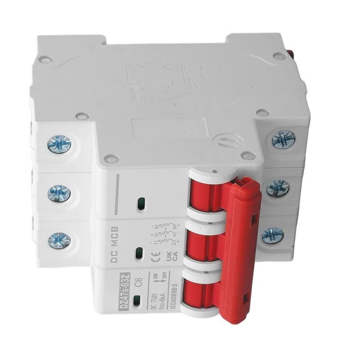 Fdit disjoncteur CC Mini disjoncteur Pa66 coque ignifuge 6000A capacité de rupture 3P ...