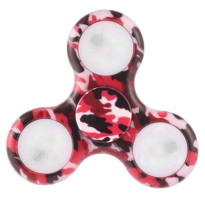 LED Flashing Light Tri-Spinner Hand Spinner Toys Finger Light Up ...
