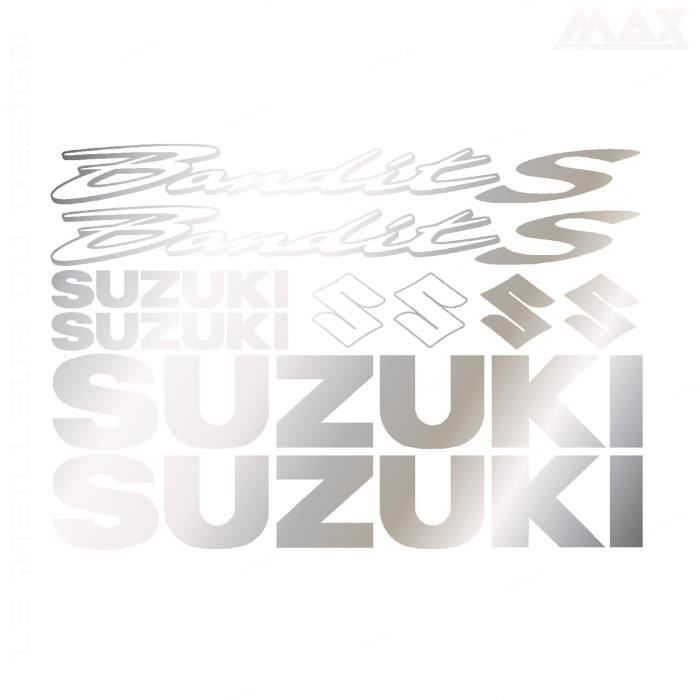 10 sticker Bandit – ARGENT – sticker SUZUKI Bandit S GSXF 600 900 1200 ...