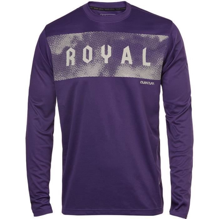 Maillot manches longues Royal Quantum - purple/gray - S - Cdiscount Auto
