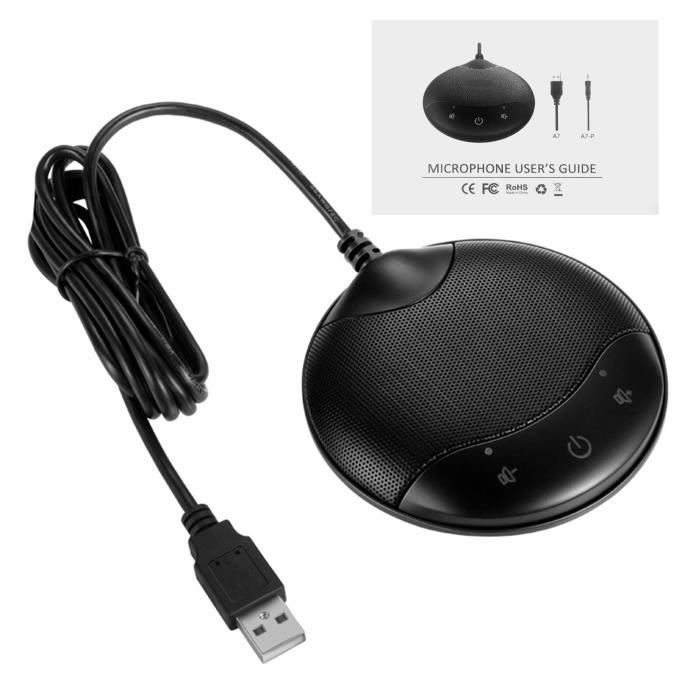 Microphone de conférence USB portable,micro à condensateur ...