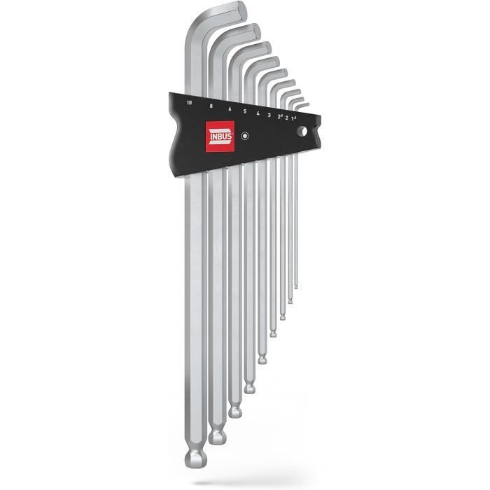 70211 Jeu De Clés Allen 9Pcs, 1.5–10Mm, Avec Angle De 100° & Embout ...