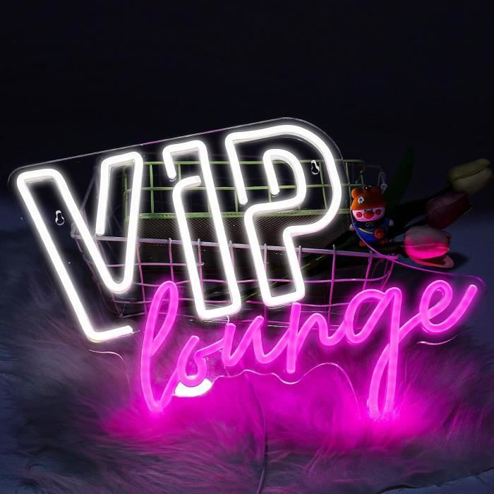 Vip Lounge Enseigne Lumineuse, 16,5X12,5 Pouces Vip Lounge Led Neon ...