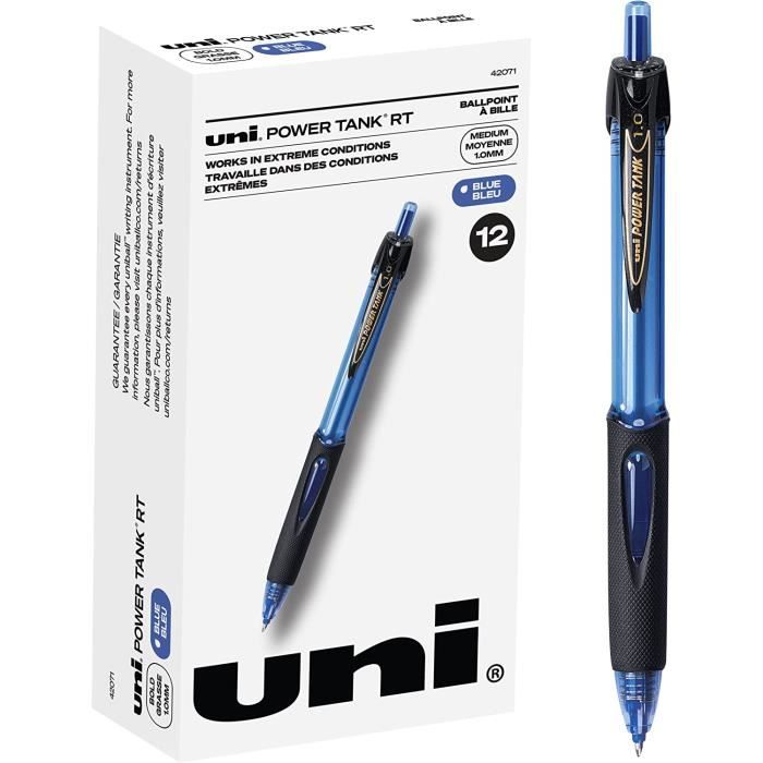 Uni-ball Power Tank Lot de 12 stylos à bille rétractables Pointe ...