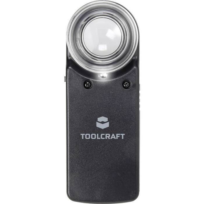TOOLCRAFT 1303080 Loupe à main avec éclairage LED Grossissement: 15 x ...