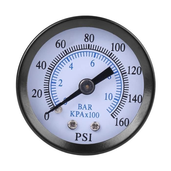 Compteur De Pression D'Eau, Manomètre De Pression D'Eau 1-8 Npt 0-160 ...