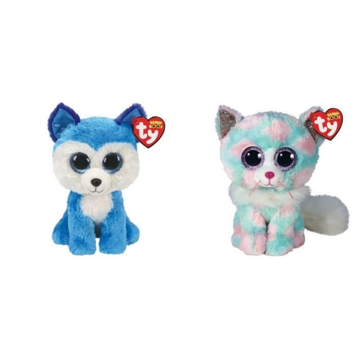 Ty - Peluches - Beanie Boo's - Prince Husky & Opal Chat - Cdiscount ...
