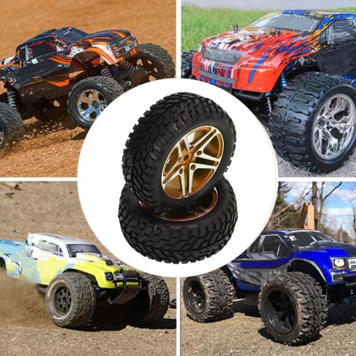 Zerodis Roue RC 4 pièces RC pneu de voiture 1/10 moyeu en alliage d ...