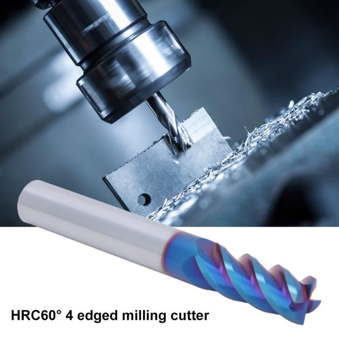 JIE Machines-Outils Fraise Hrc65 ° En Acier Tungstène À Revêtement Nano ...