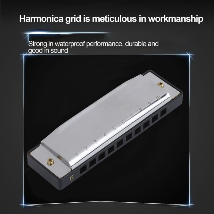 Harmonica - PWSHYMI - 20 Tons - Clé G - 10 Trous - ABS + Métal - Achat / Vente harmonica ...